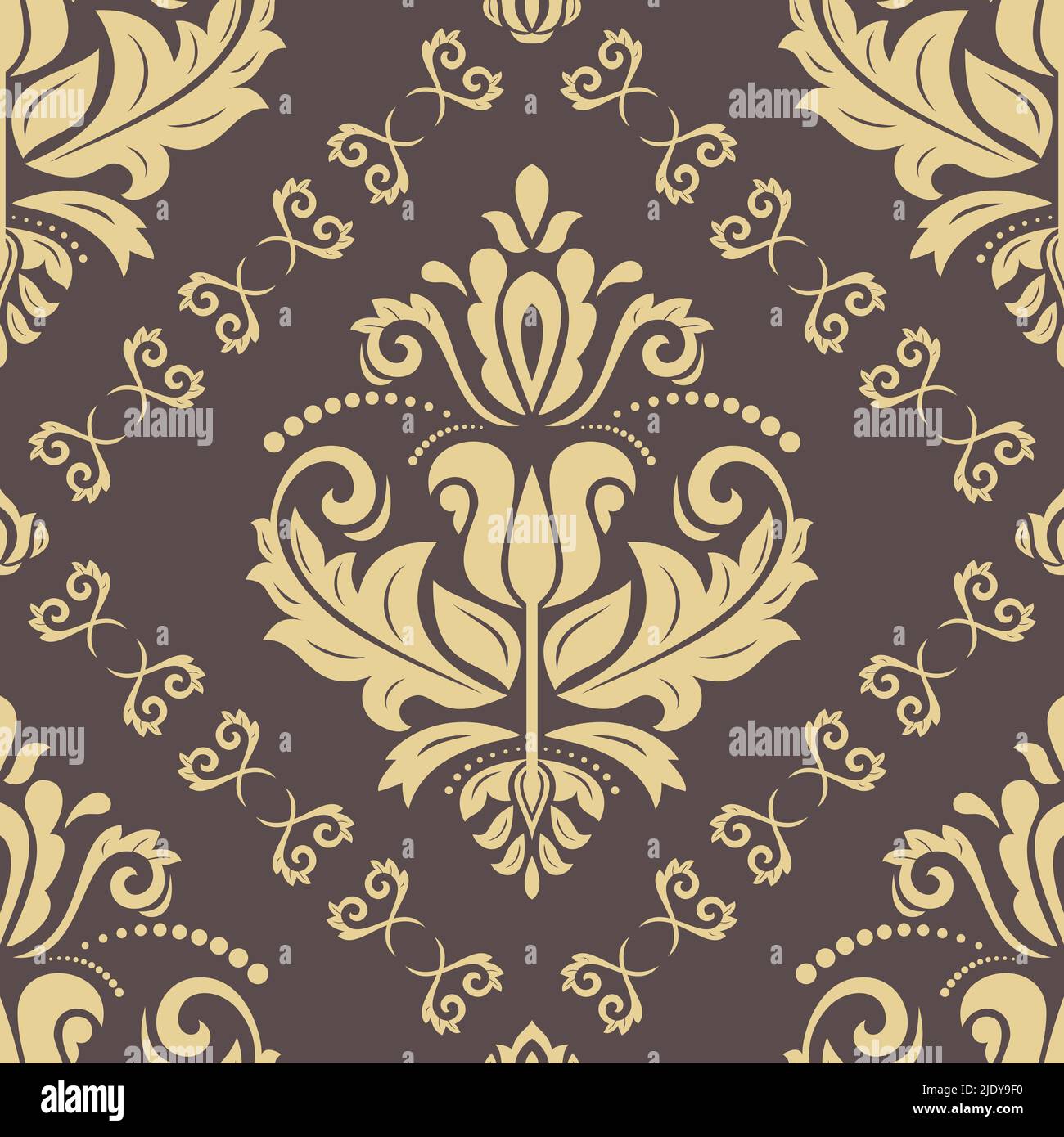 Classic seamless golden pattern. Damask orient ornament. Classic ...
