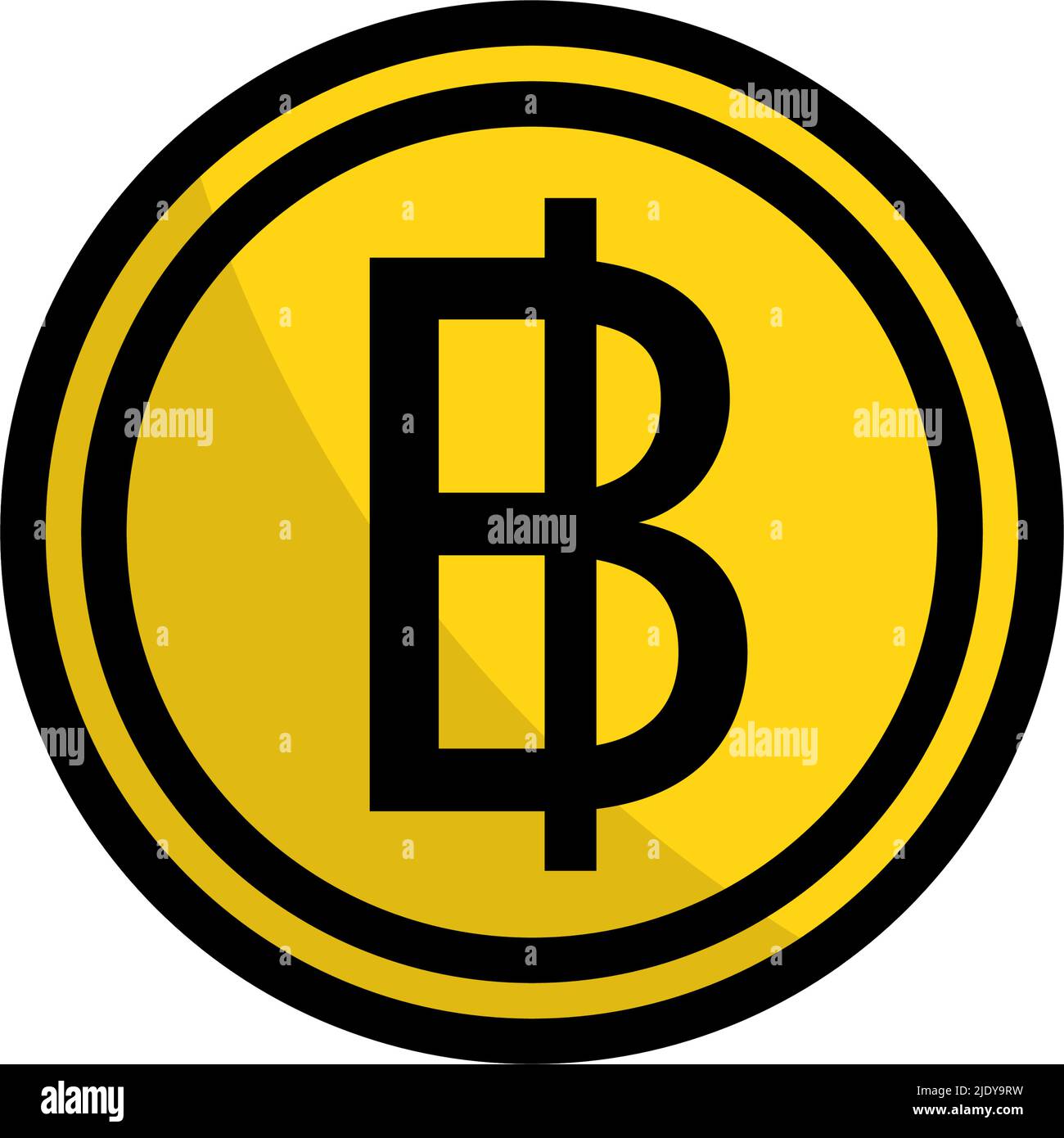 Thai baht gold coin icon. Thai currency. Editable vector Stock Vector ...