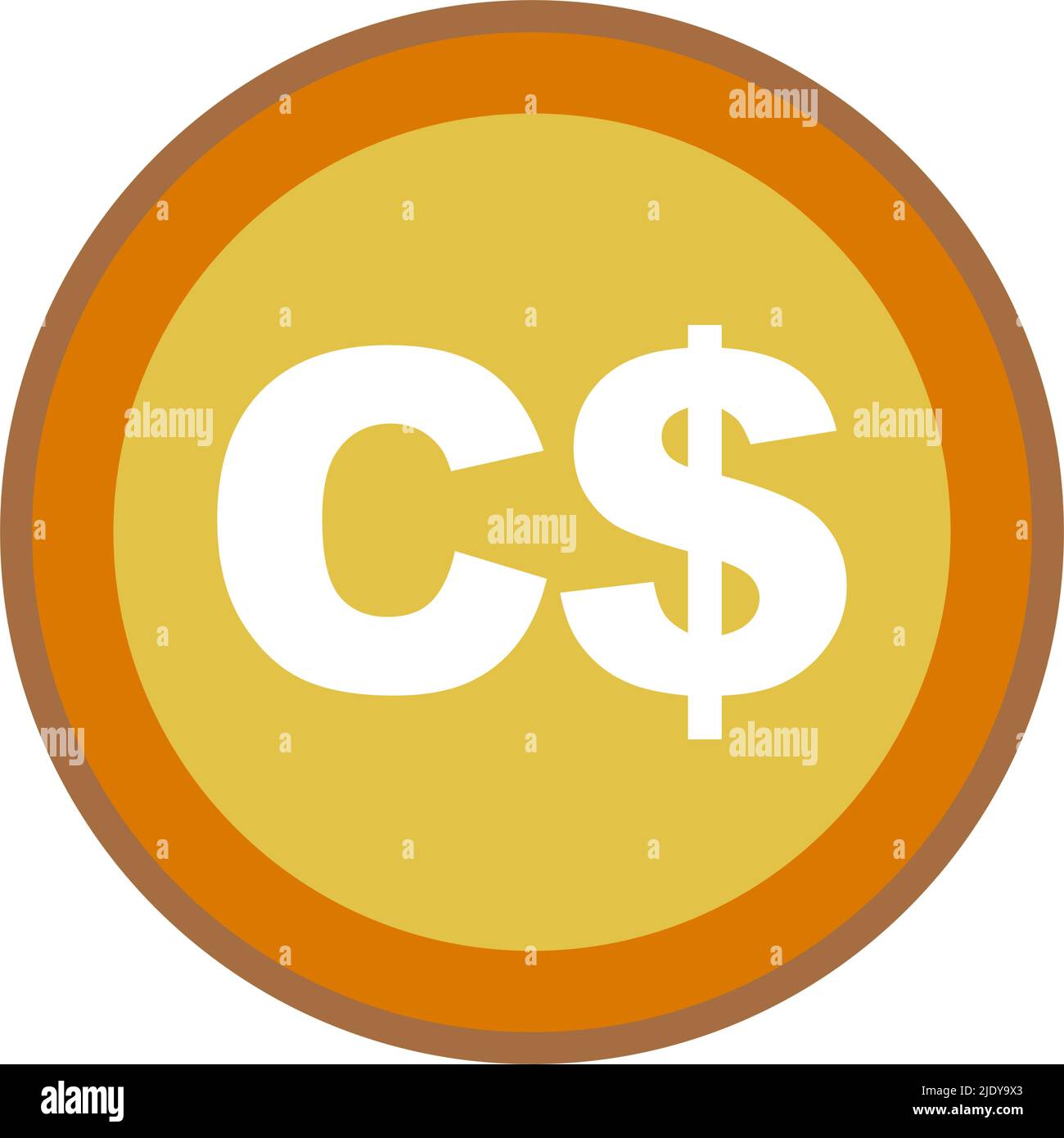 Canadian coin illustration Stock Vector Images - Alamy