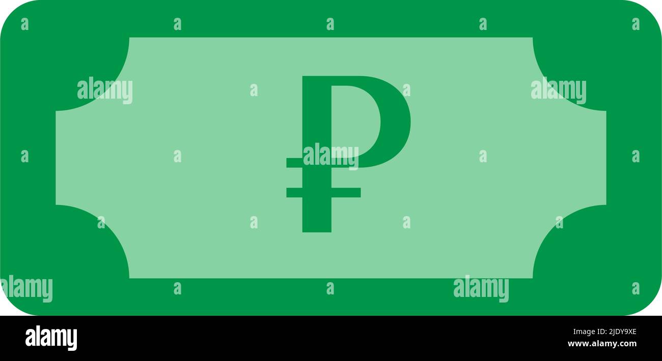 Russian currency ruble banknote. Editable vector Stock Vector Image ...