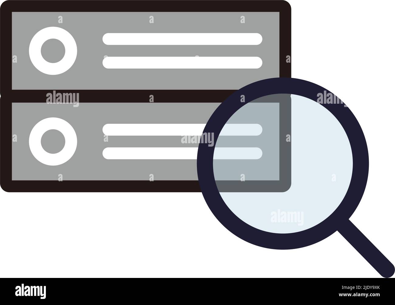 Server inspection. Server and magnifying glass icon. Editable vector Stock Vector Image & Art ...
