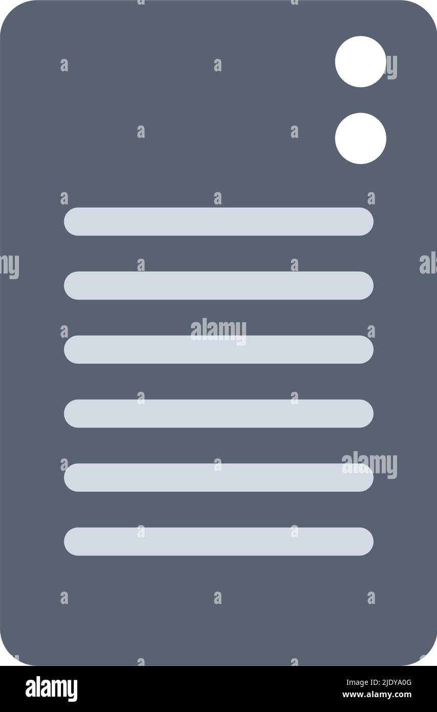 Flat design vertical server icon. Cloud storage. Editable vector Stock ...