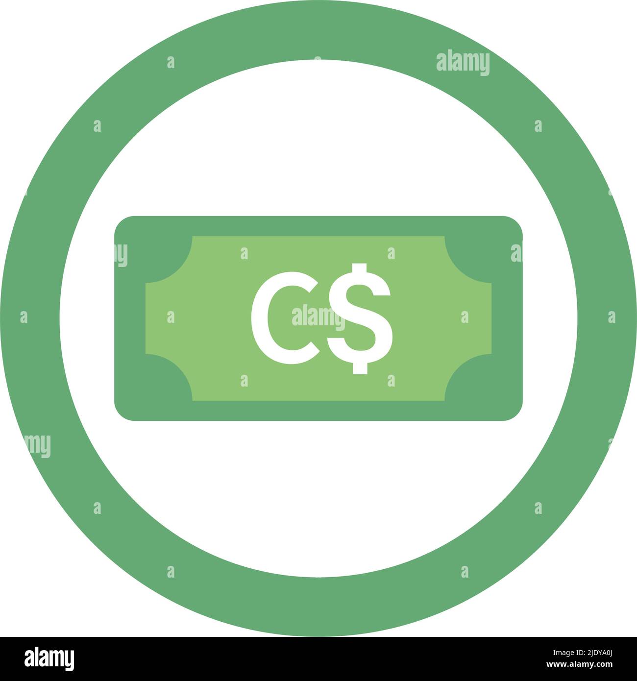 Canadian dollar bill icon. Currency of Canada. Editable vector Stock ...