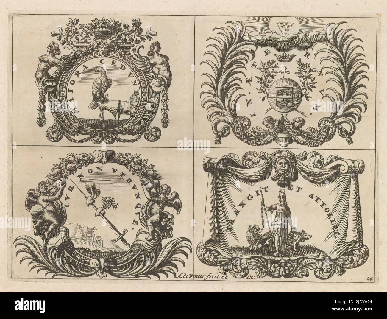 Print 14 from series 'Livre des plus belles devises...', Livre des plus ...