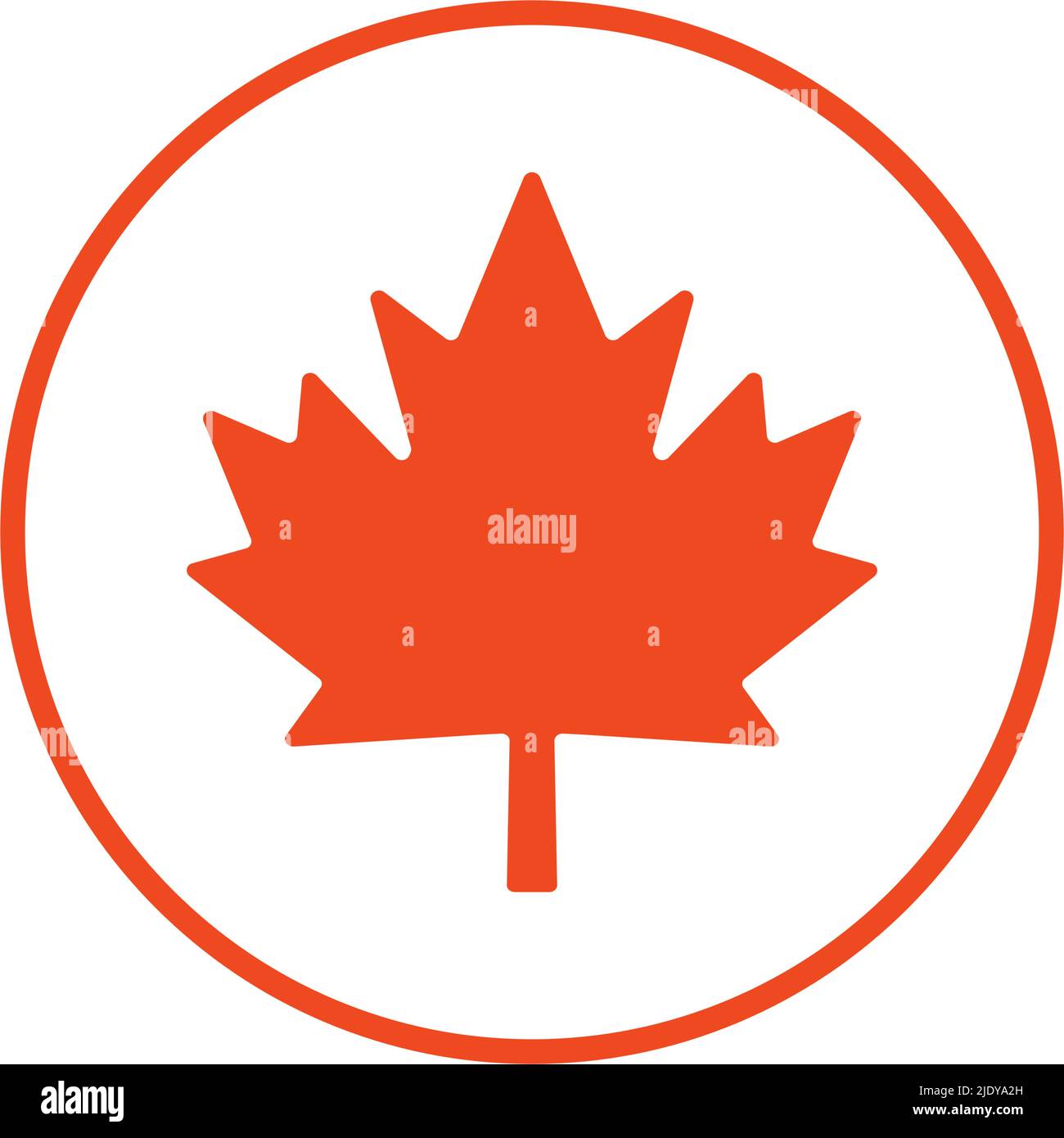 Round Canadian flag coin. Maple Leaf. Editable vector Stock Vector ...