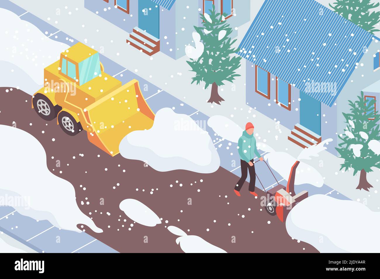 Clearing pavement ice Stock Vector Images - Alamy