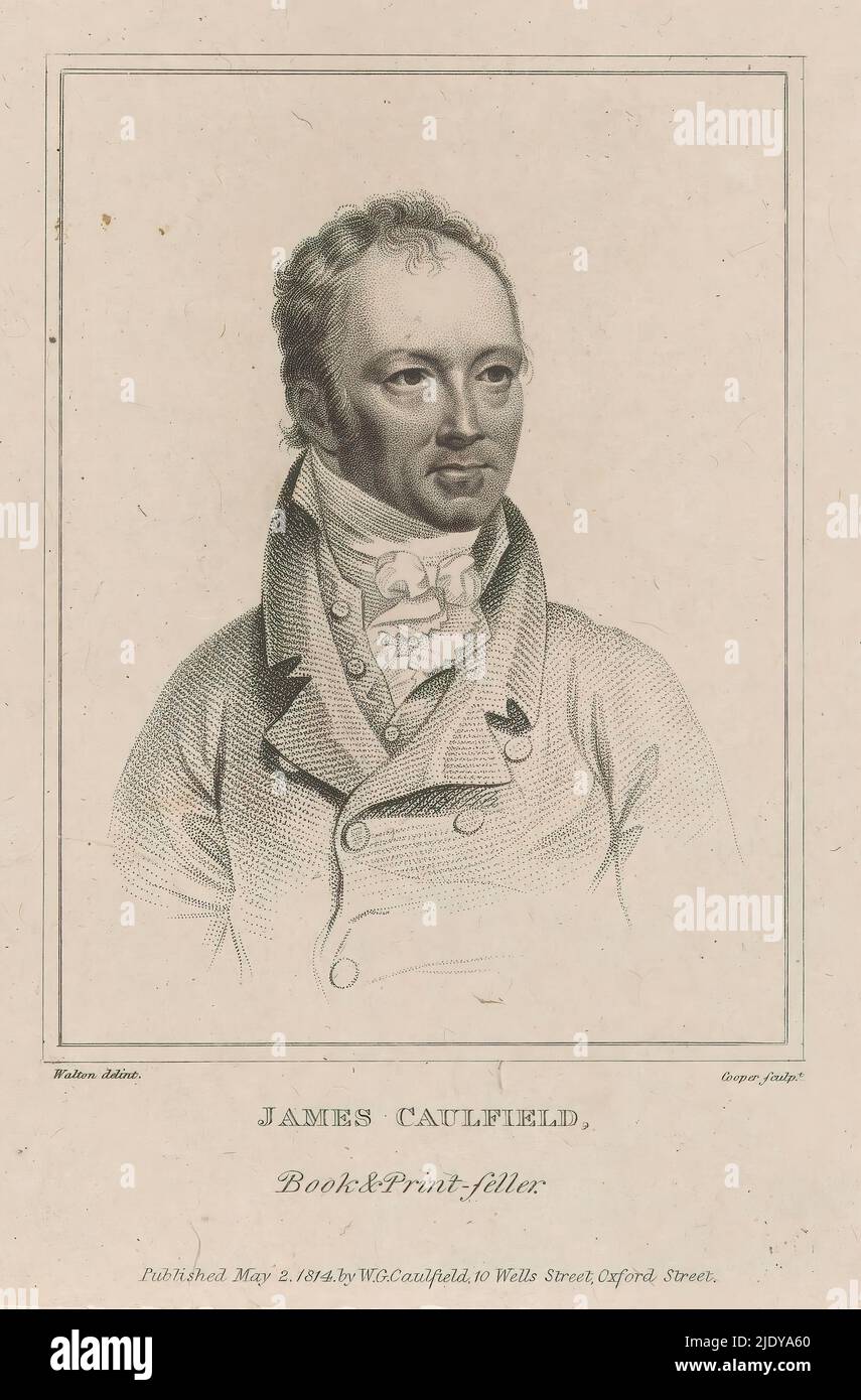 Portrait of James Caulfield, book and print-seller in London, James ...