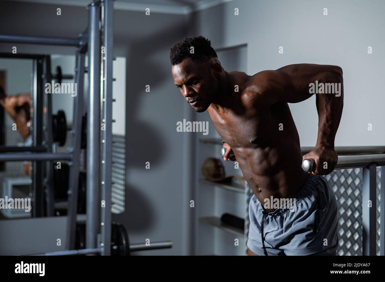 Parallel bars dip man hi-res stock photography and images - Alamy