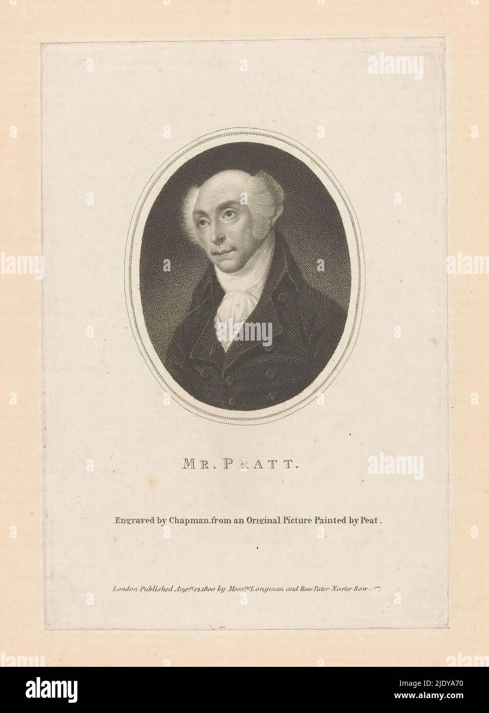Portrait of writer Samuel Jackson Pratt, Mr. Pratt (title on object ...