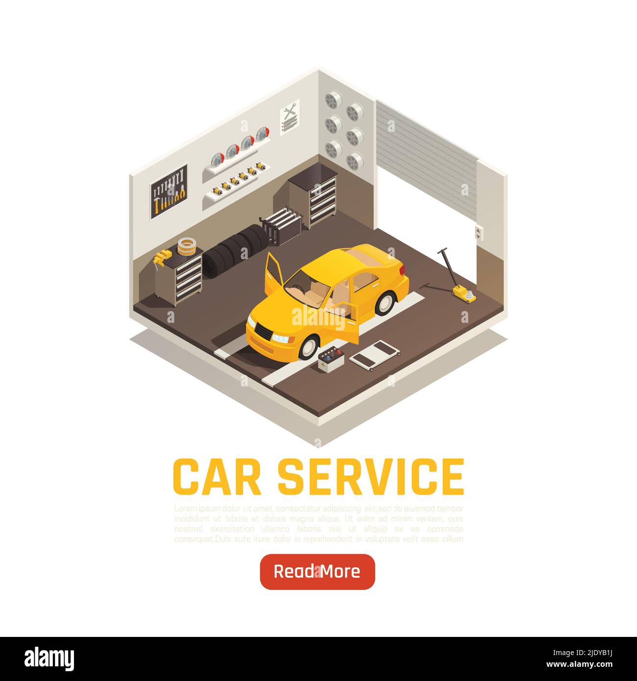 Car service systems check adjusting parts replacement including filter ...