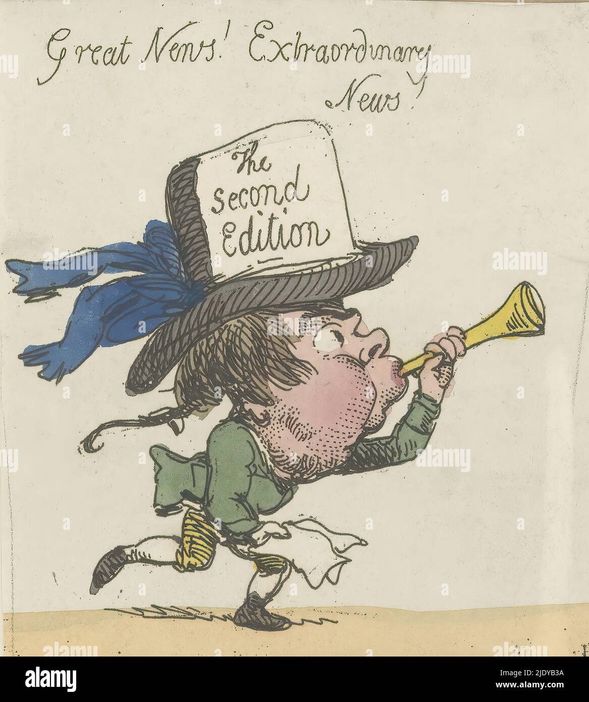 Running newspaper salesman hi-res stock photography and images - Alamy