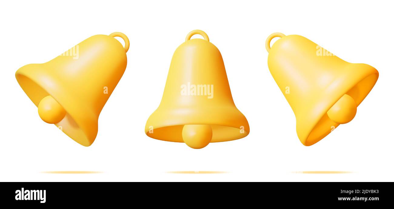 3d set notification bell Stock Vector Images - Alamy