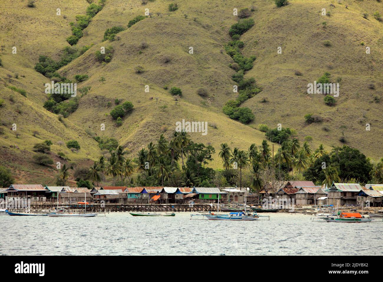 A view of Komodo village, a fishing village in Komodo Island within the ...