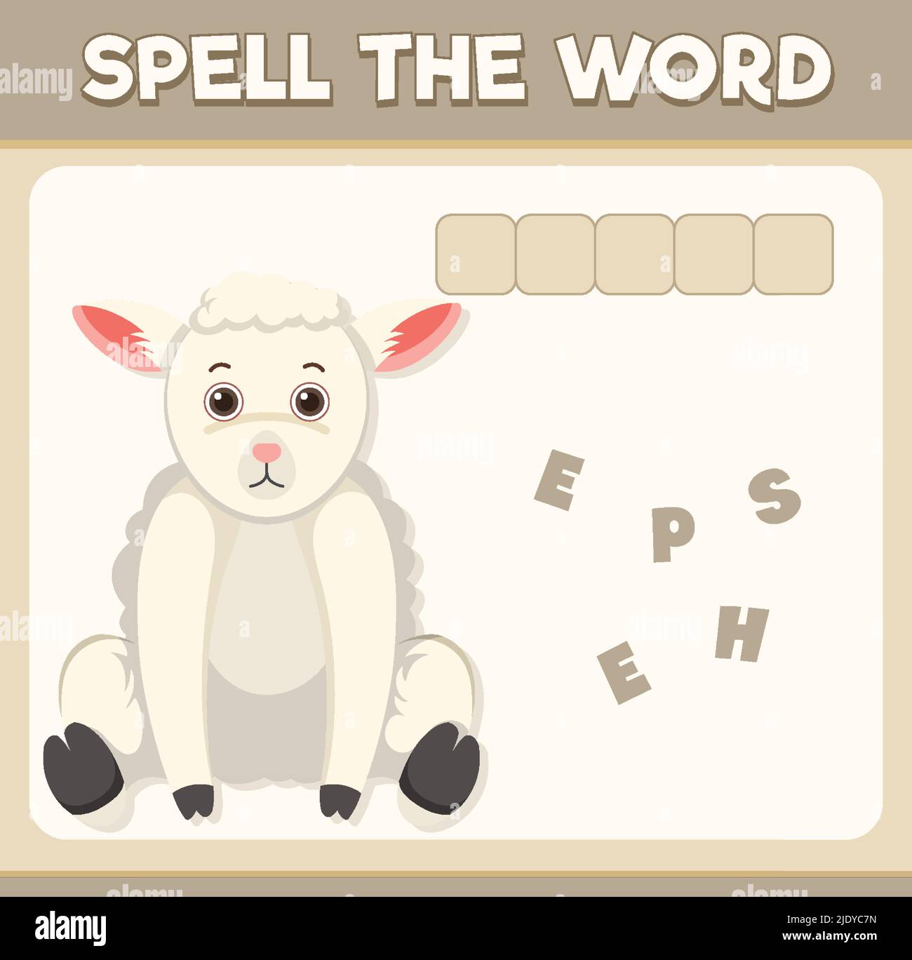 Spell word game with word sheep illustration Stock Vector Image & Art ...