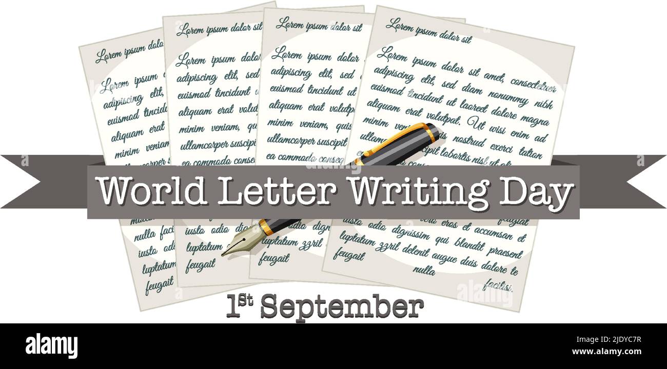 World Letter Writing Day Banner Design illustration Stock Vector Image ...