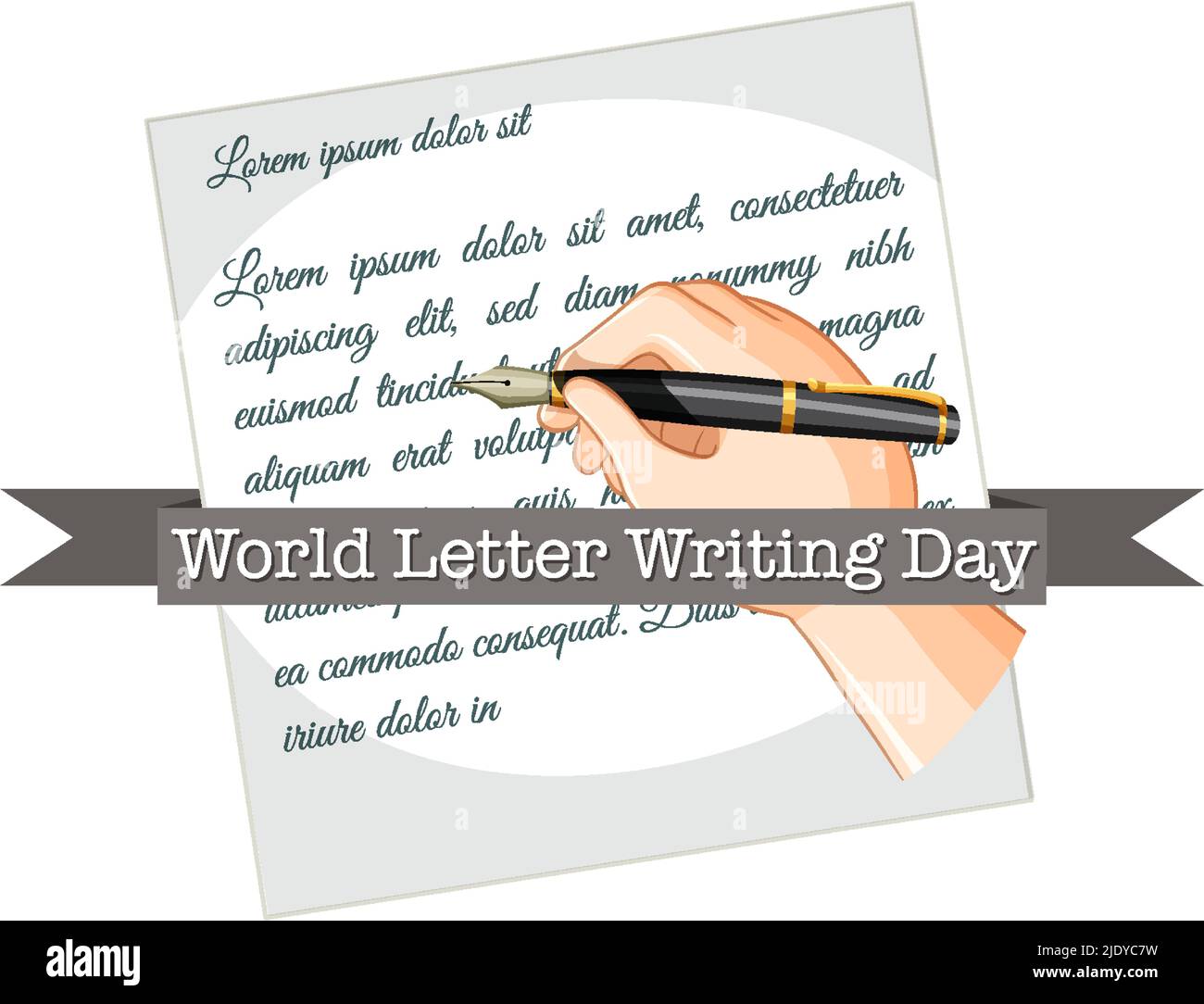 World Letter Writing Day Banner Design illustration Stock Vector Image ...