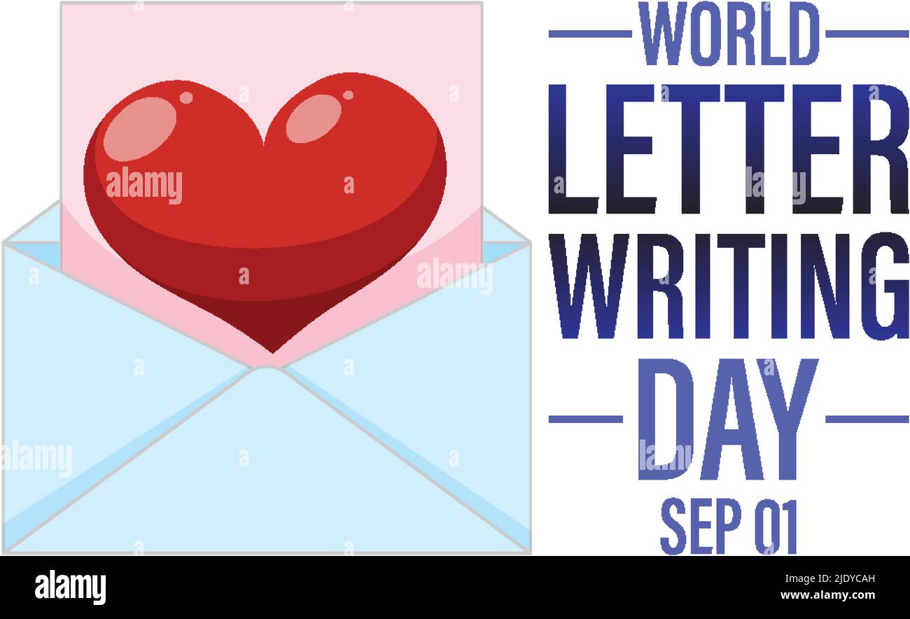 World Letter Writing Day Poster Design illustration Stock Vector Image ...