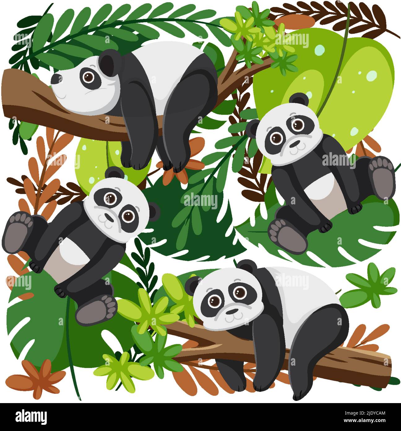 Seamless cute bears pattern Cut Out Stock Images & Pictures - Alamy