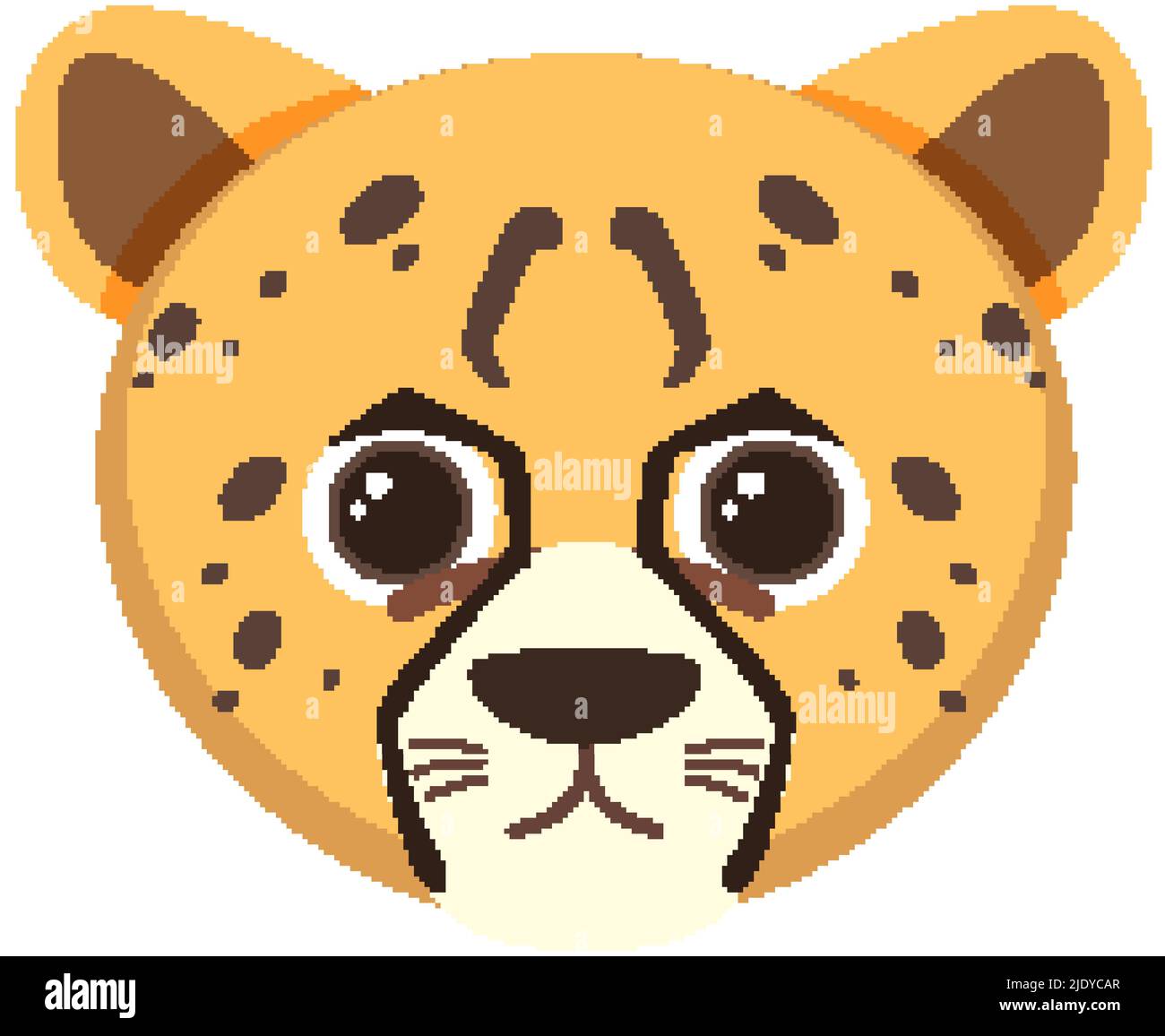 Cheetah head in flat style illustration Stock Vector Image & Art - Alamy