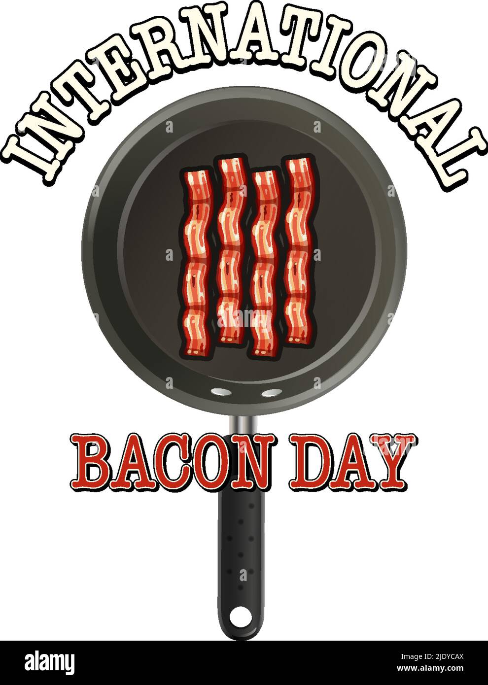 International bacon day poster template illustration Stock Vector Image ...