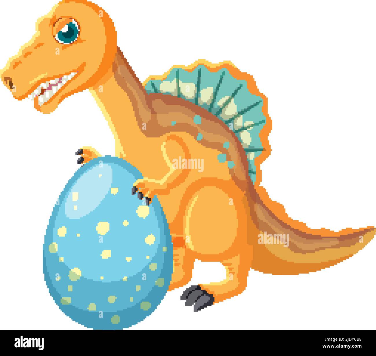 Cute Spinosaurus Dinosaur Cartoon illustration Stock Vector Image & Art ...