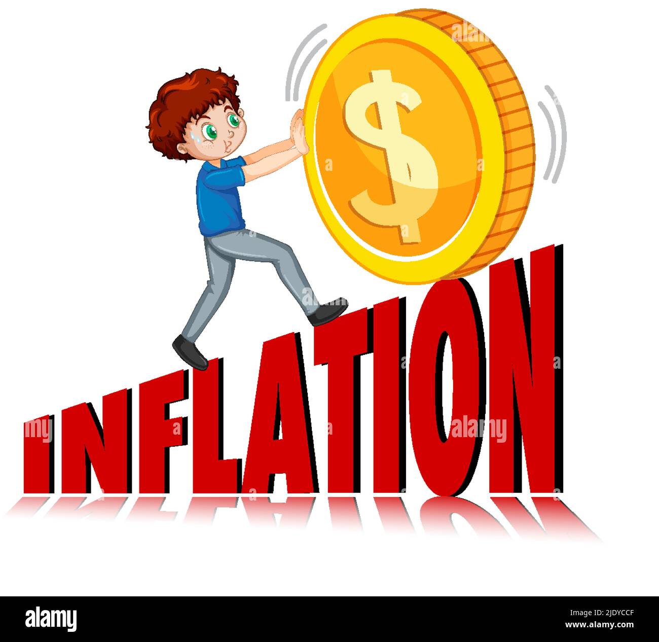 Inflation word 3D logo design illustration Stock Vector Image & Art - Alamy
