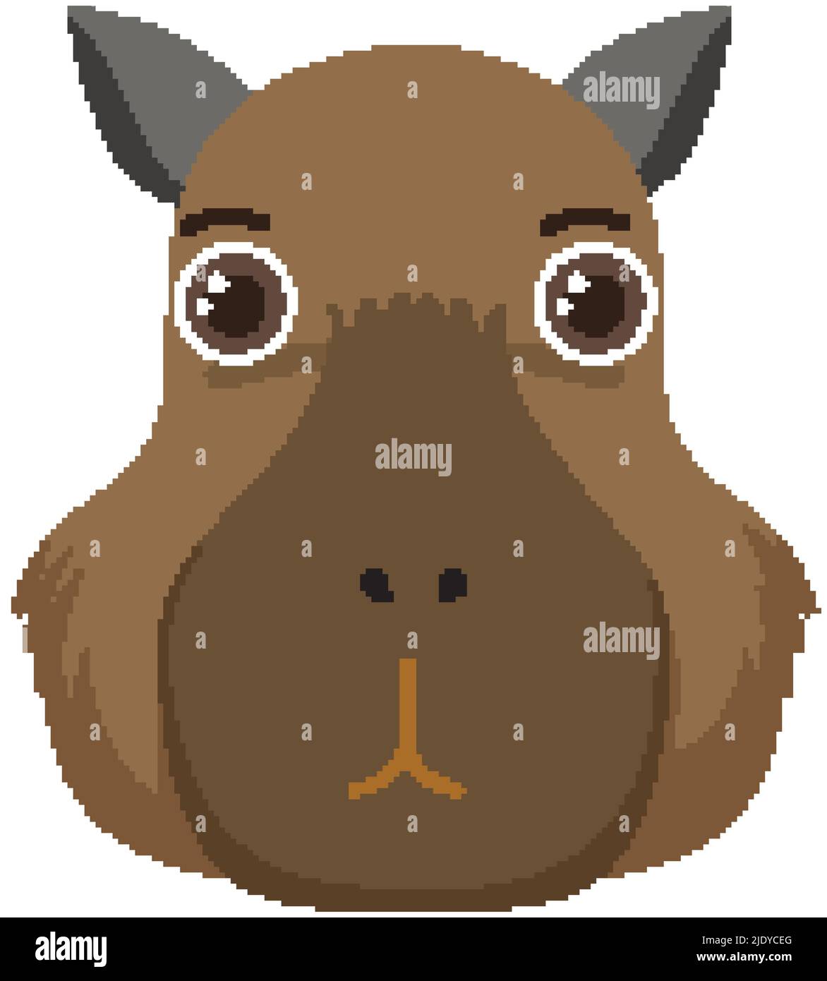 Cute capybara head in flat style illustration Stock Vector Image & Art ...