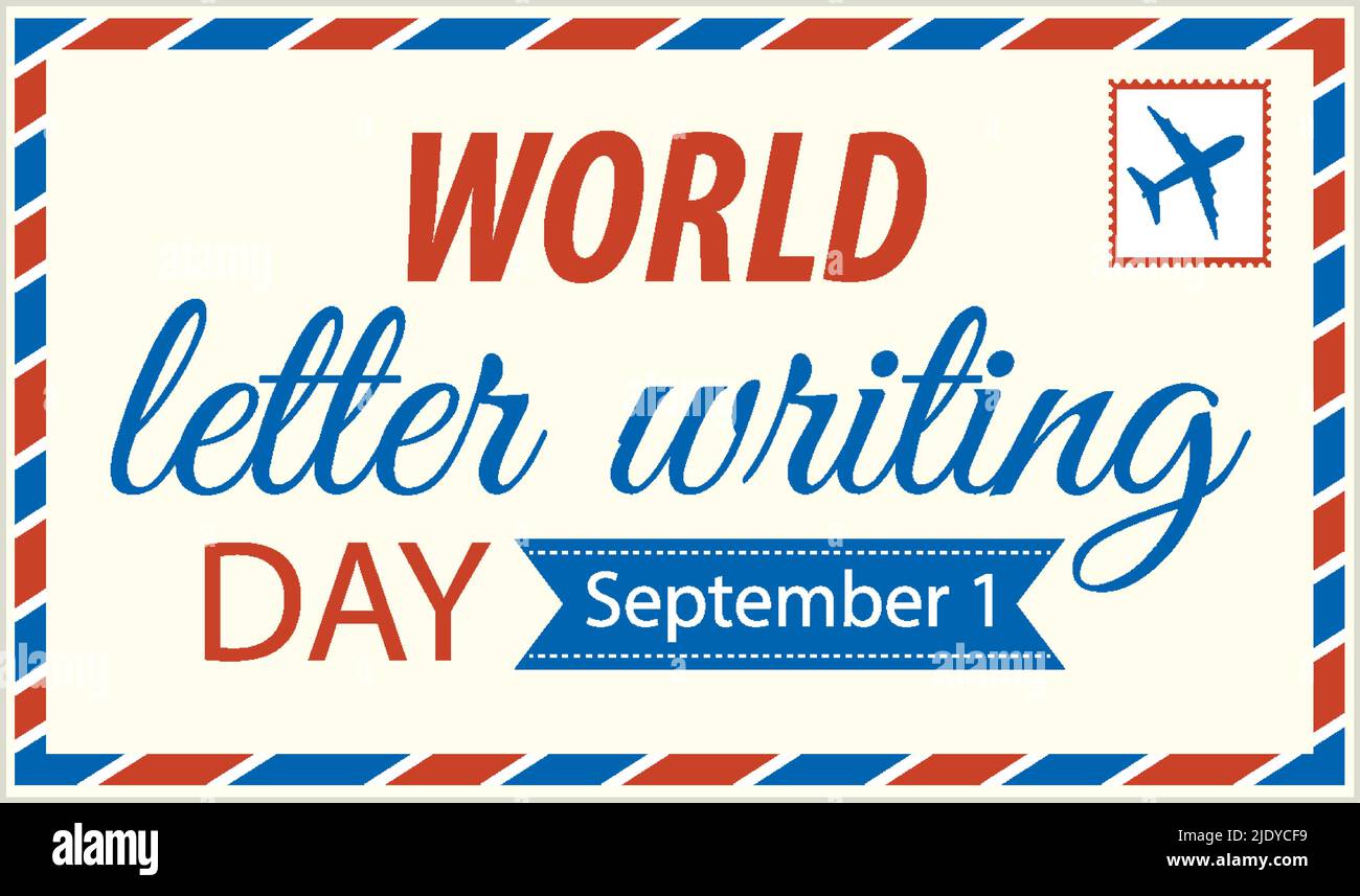 World Letter Writing Day Poster Design illustration Stock Vector Image ...