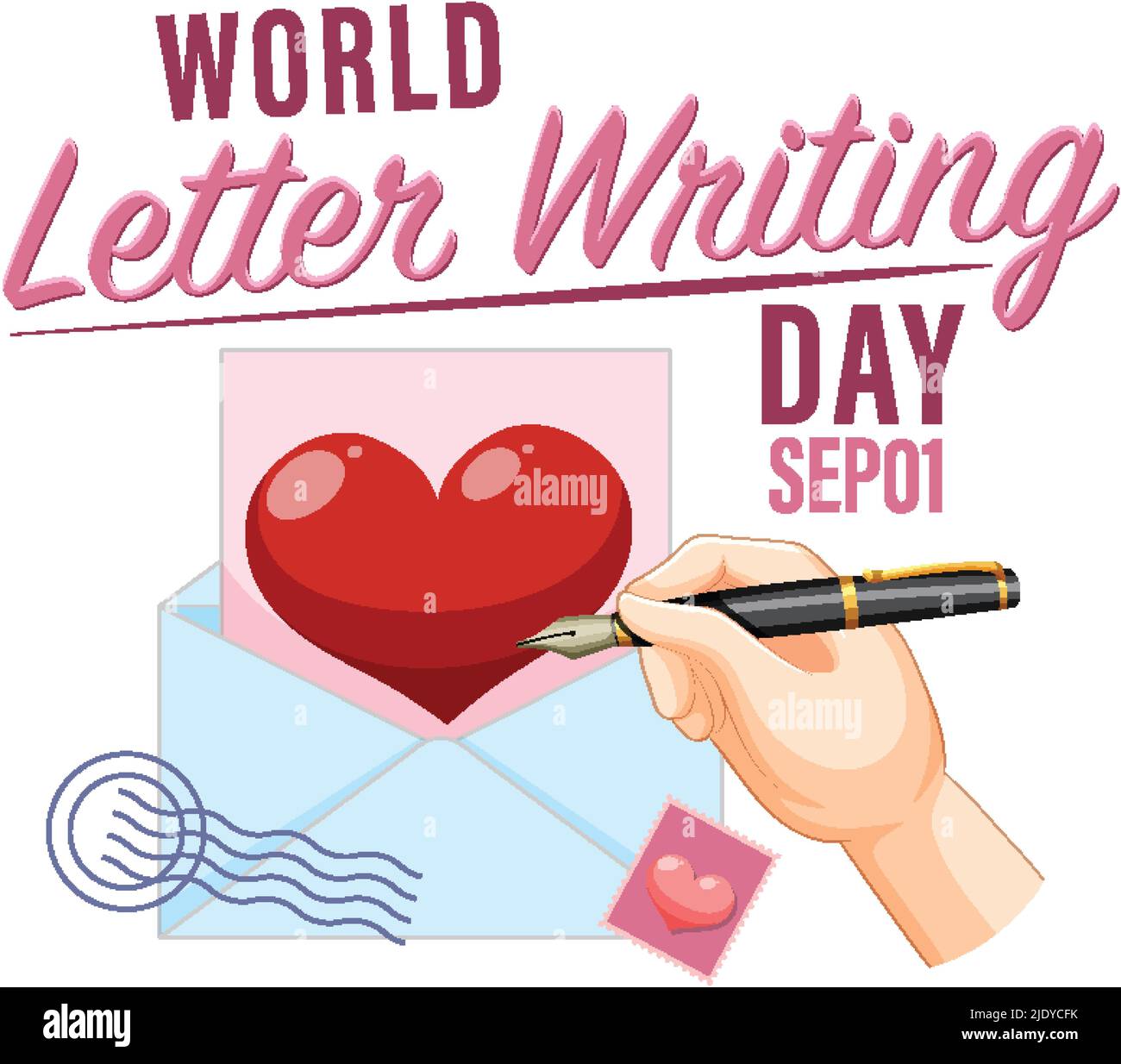 World Letter Writing Day Banner Design illustration Stock Vector Image ...