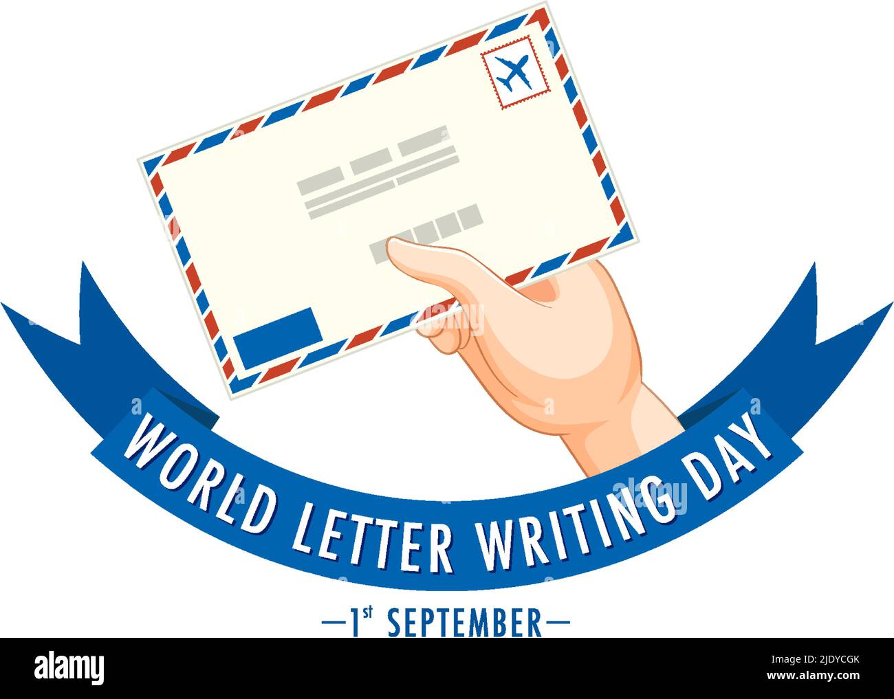 World Letter Writing Day Banner Design illustration Stock Vector Image ...