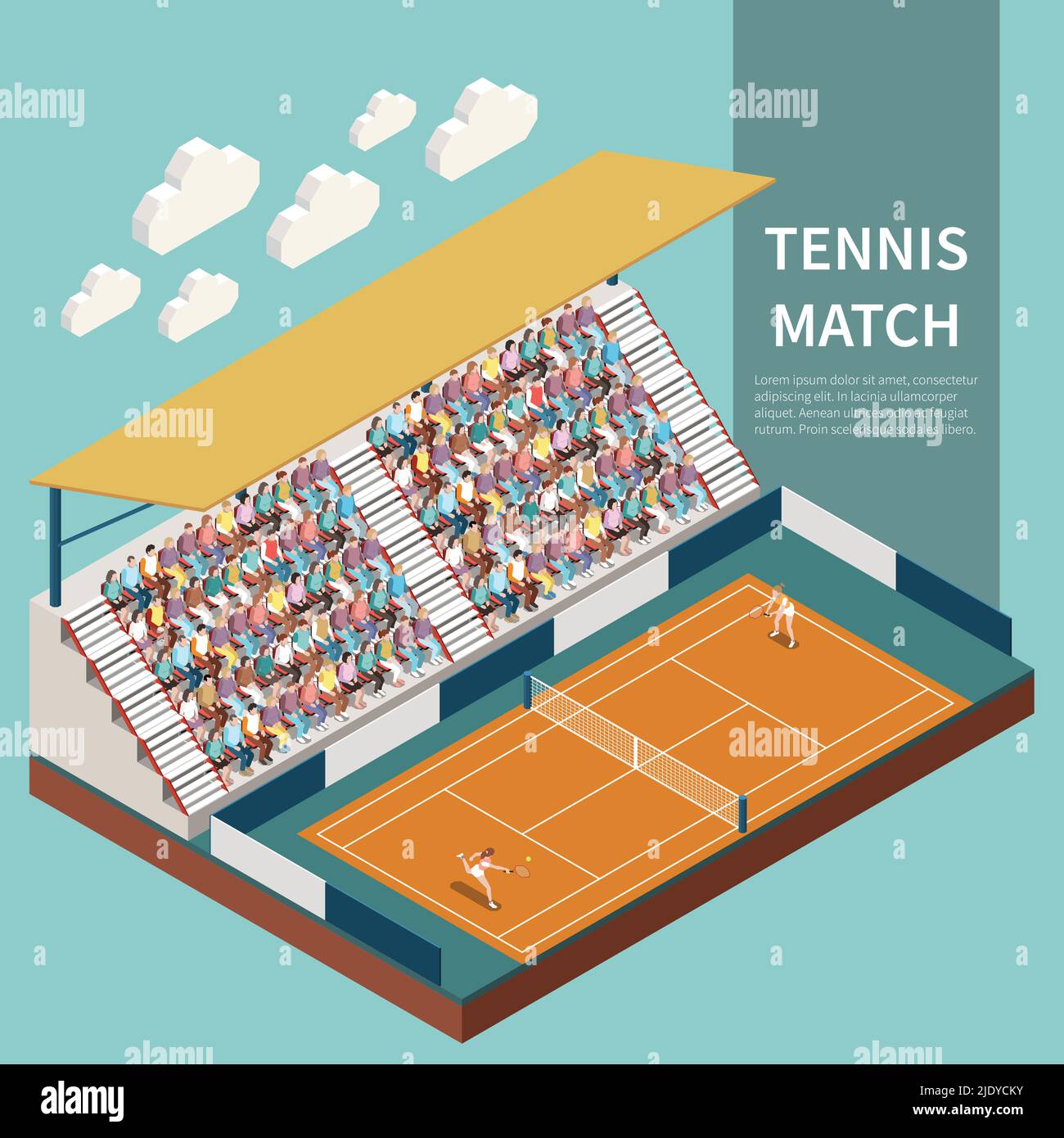 Watching tennis match Stock Vector Images - Alamy