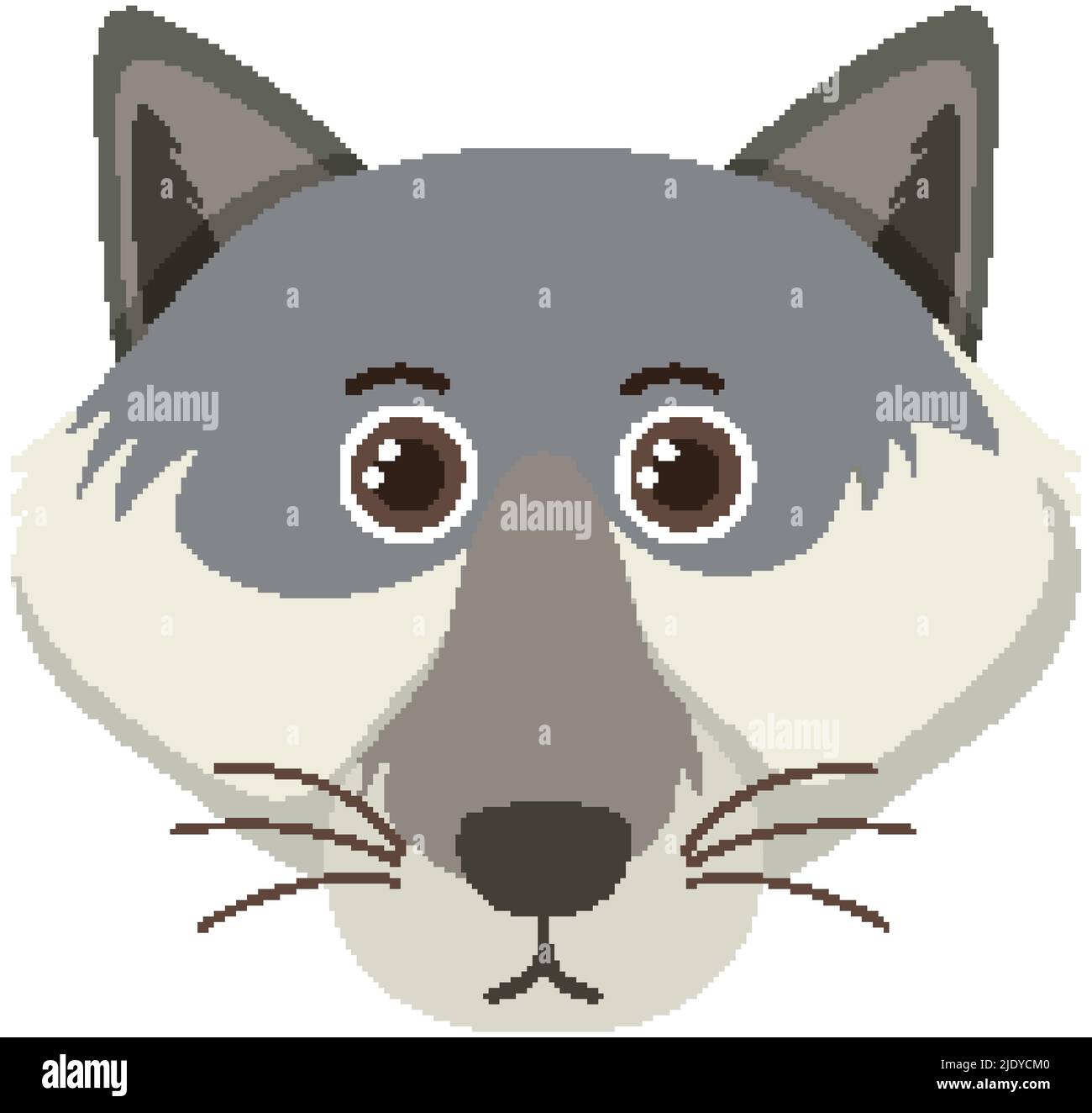 Cute wolf head in flat style illustration Stock Vector Image & Art - Alamy