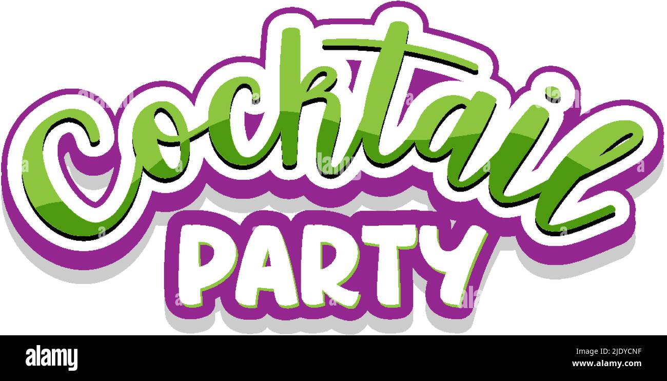 A cocktail party banner text illustration Stock Vector Image & Art - Alamy