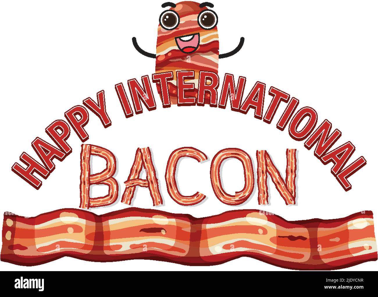 International bacon day poster template illustration Stock Vector Image ...