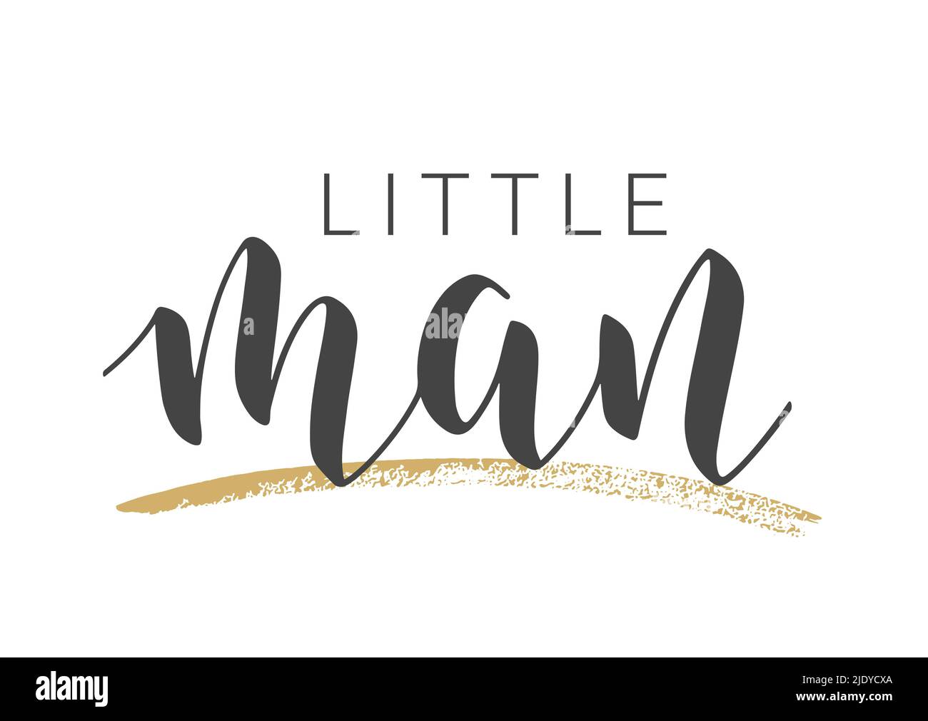 Vector Stock Illustration. Handwritten Lettering of Little Man ...