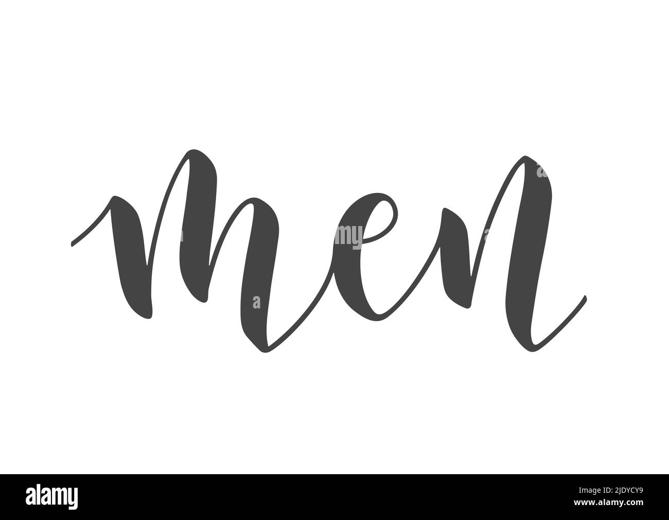 Vector Stock Illustration. Handwritten Lettering of Men. Template for ...