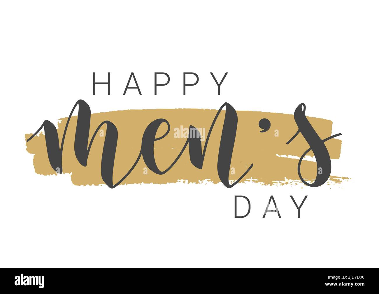 Vector Stock Illustration. Handwritten Lettering of Happy Men's Day ...