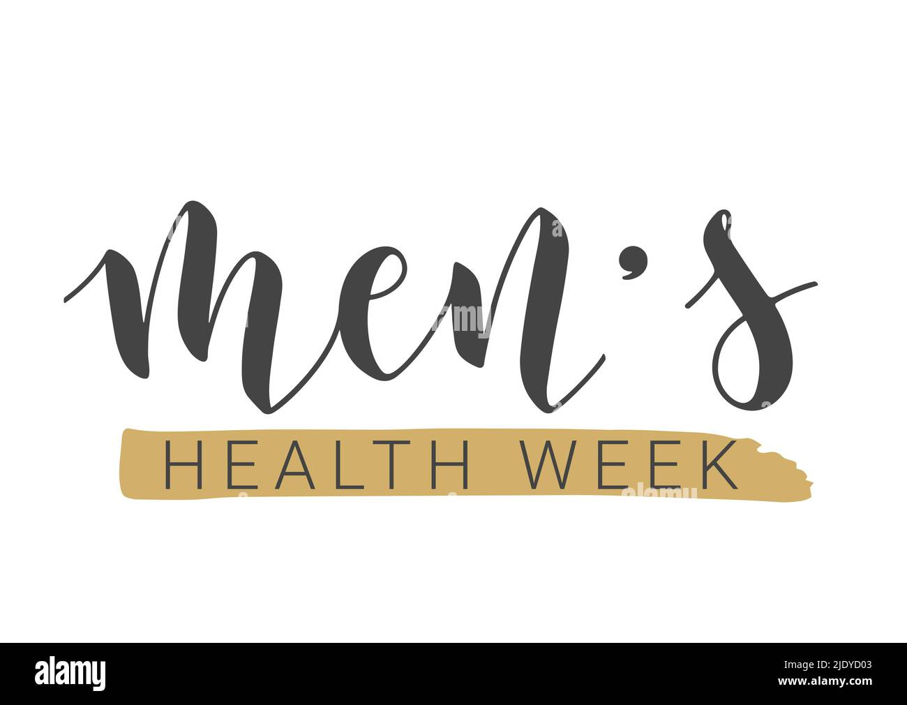 Vector Stock Illustration. Handwritten Lettering of Men's Health Week ...