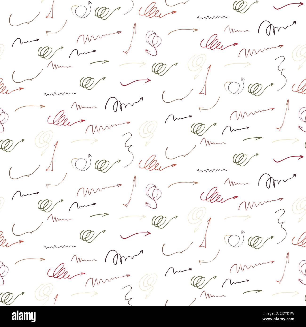 Collection color arrows isolated on white background . Seamless pattern ...