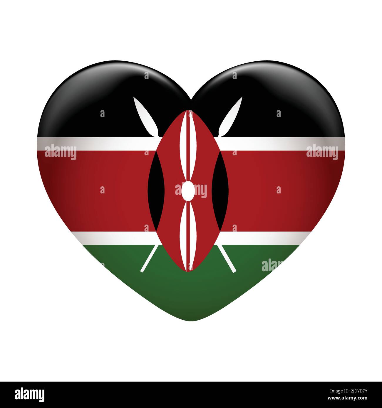 Kenya flag icon isolated on white background. Kenya flag. Flag icon ...