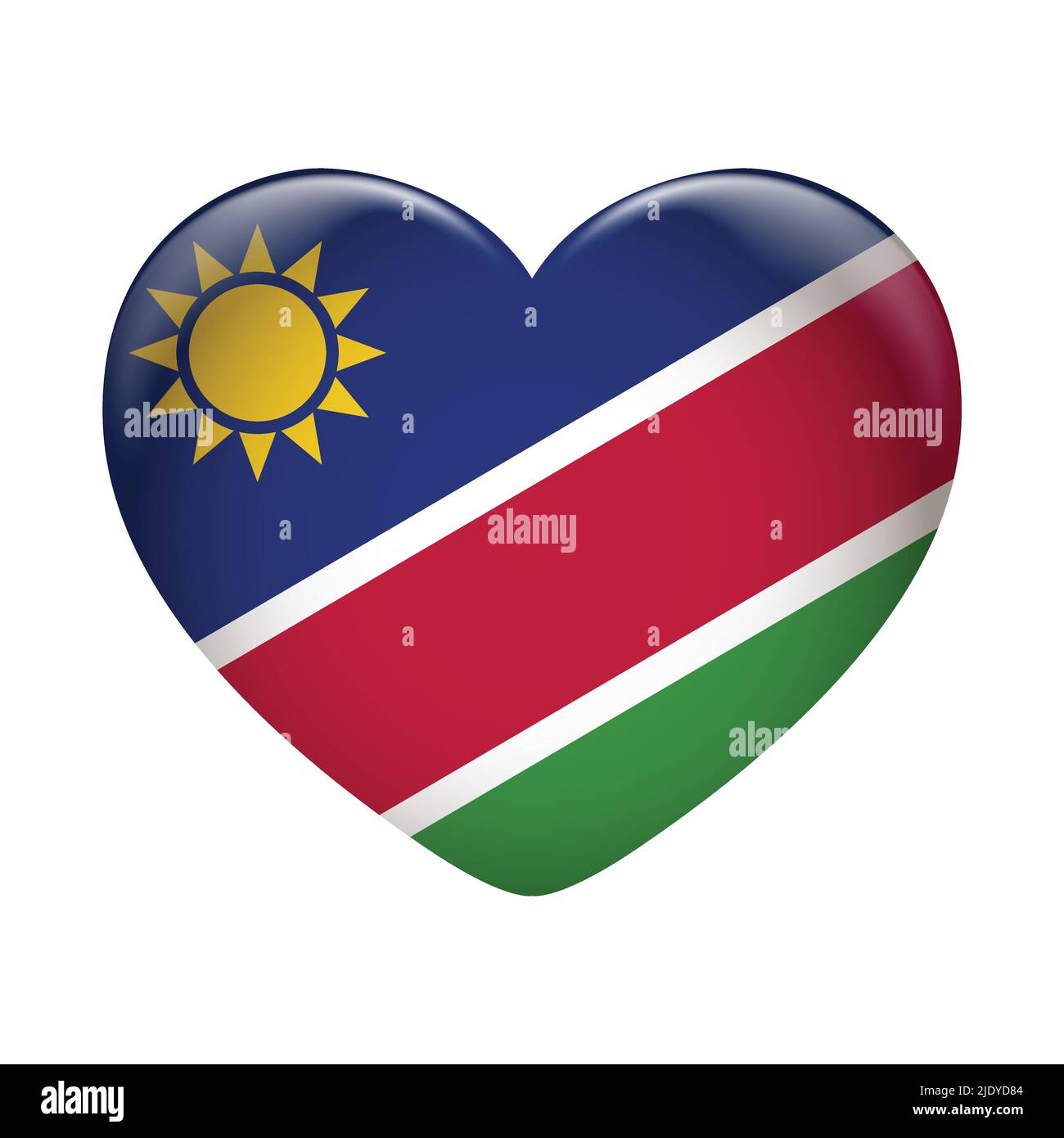 Namibia flag icon isolated on white background. Namibia flag. Flag icon ...