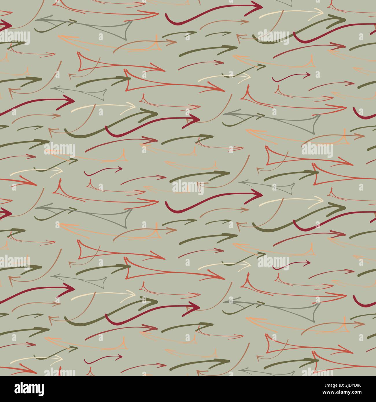 Collection color arrows isolated on gray background . Seamless pattern ...