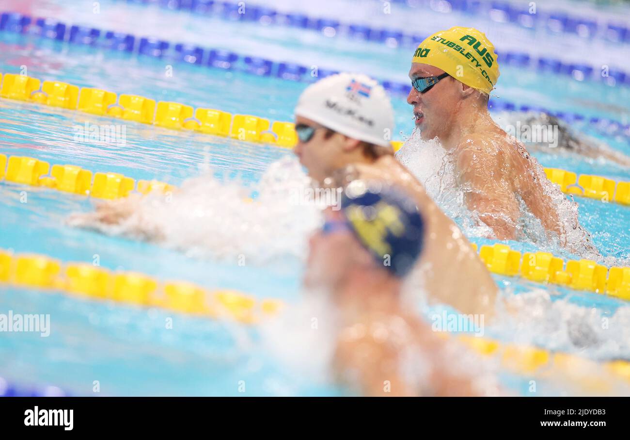 Budapest, Hungary. 23rd June, 2022. Zac Stubblety-Cook (Top) of Australia competes during the ...