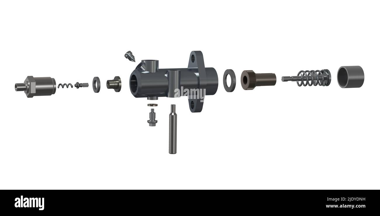 Automotive fuel pump isolated on white background 3D illustration ...