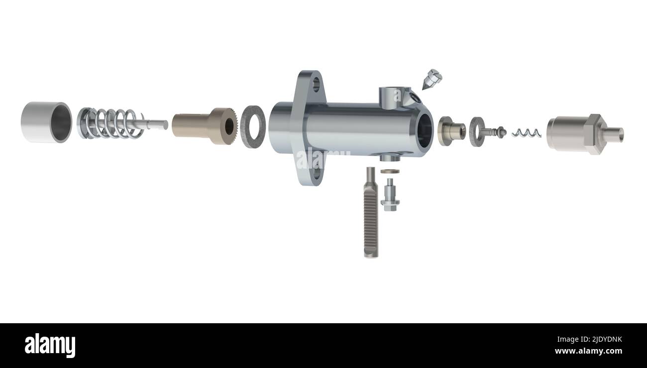 Automotive fuel pump isolated on white background 3D illustration ...