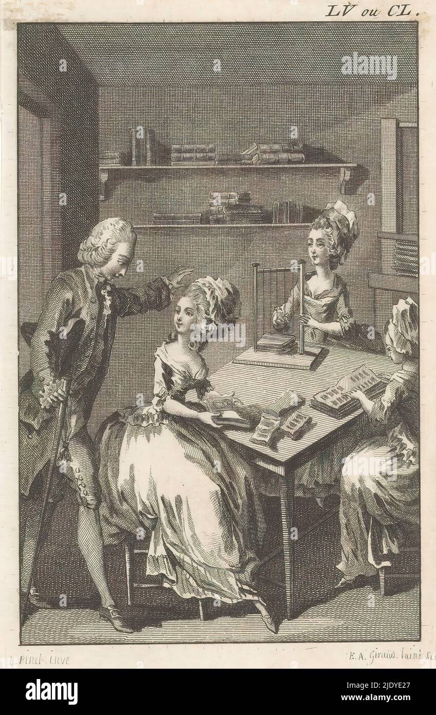 Three women binding quires hi-res stock photography and images - Alamy