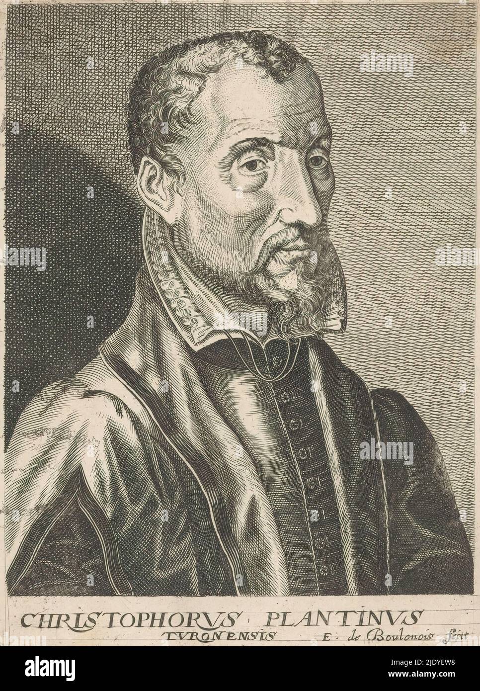 Portrait of Christopher Plantin, Christophorus Plantinus Turonensis ...