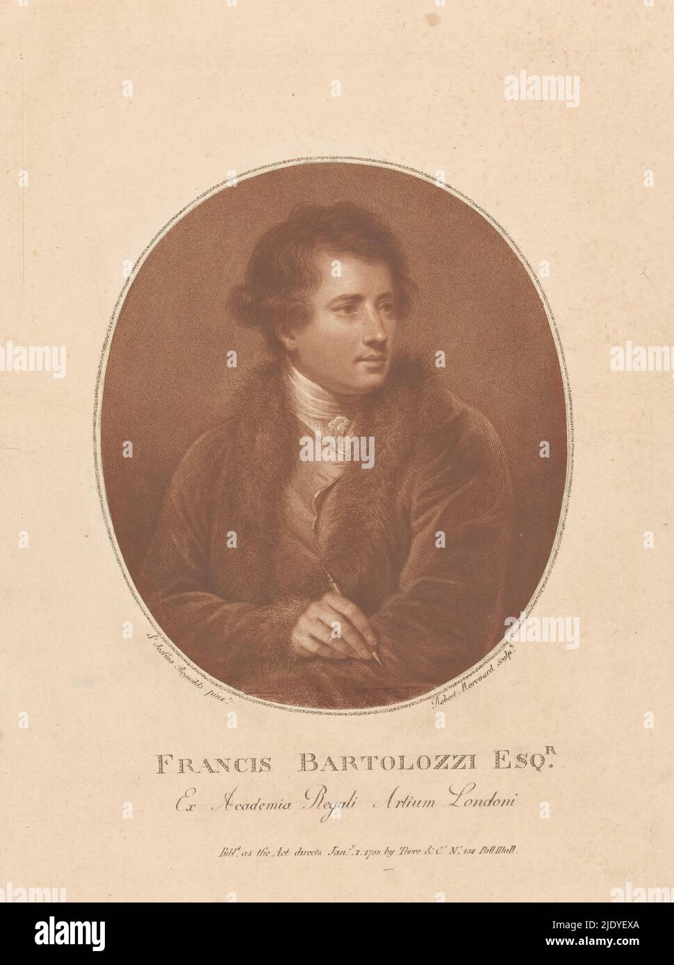 Portrait of Francesco Bartolozzi, Francis Bartolozzi Esqr. (title on ...