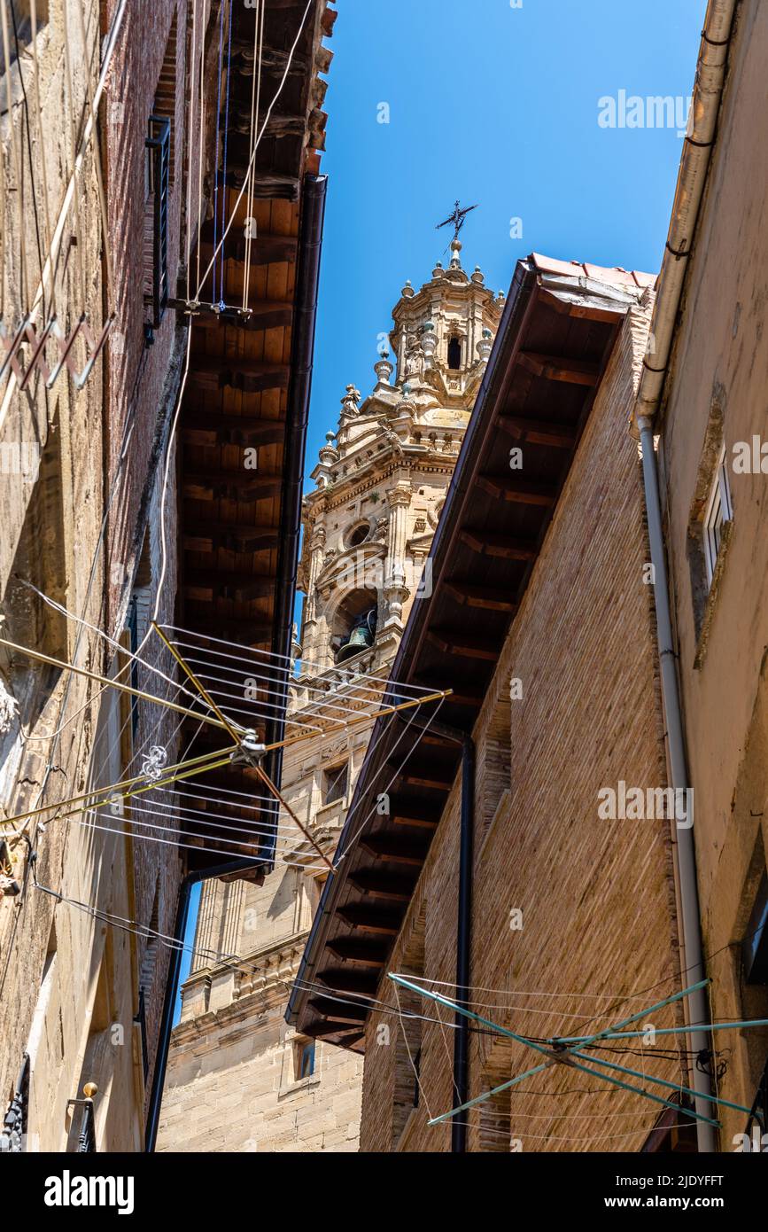 Old street in Haro, Rioja, Spain. Picturesque And Narrow Streets On A ...
