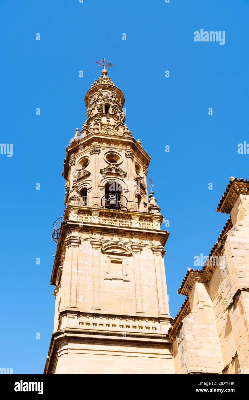 Church of Our Lady of the Assumption in the medieval town of Briones ...